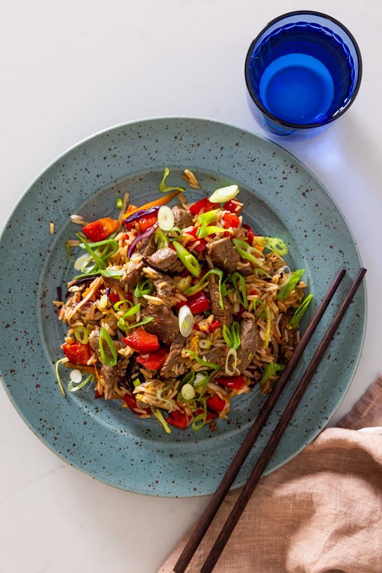 Hurtig fried rice med oksetykkam - Opskrift - RetNemt