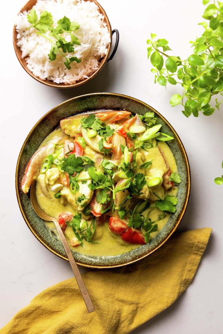 Grøn karry med kylling - Opskrift - RetNemt